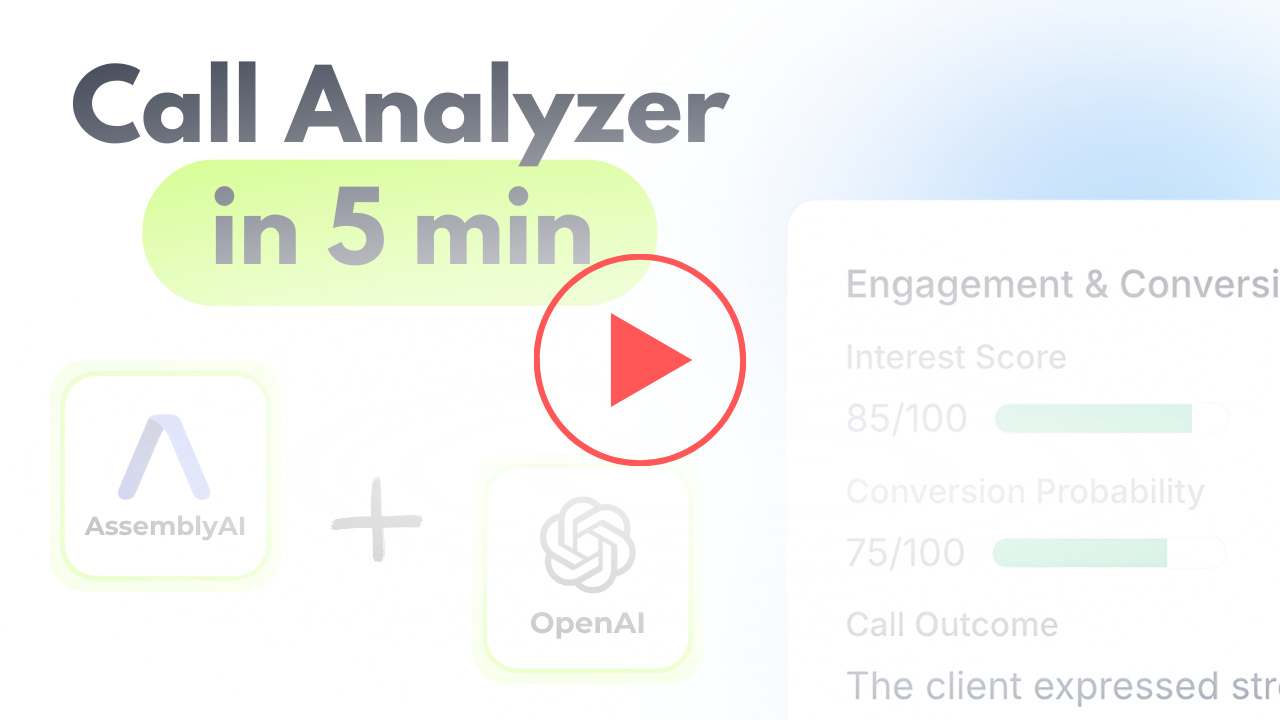 Call analyzer with AssemblyAI transcription and OpenAI assistant integration | n8n workflow template